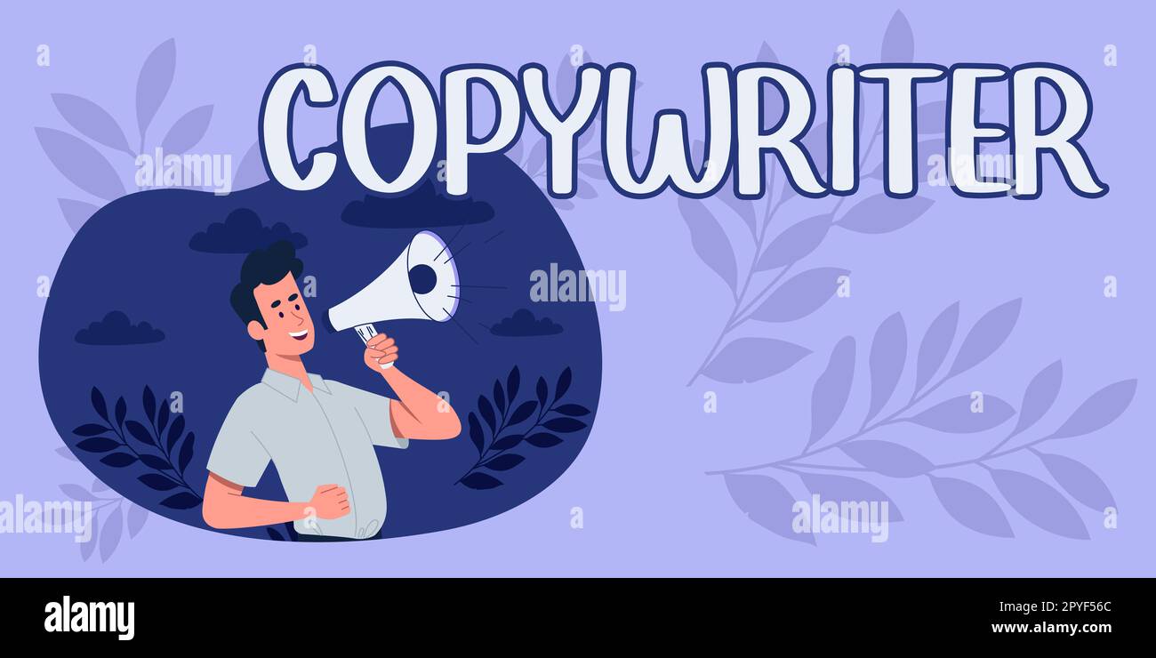 Text showing inspiration Copywriter. Business approach writing the text ...