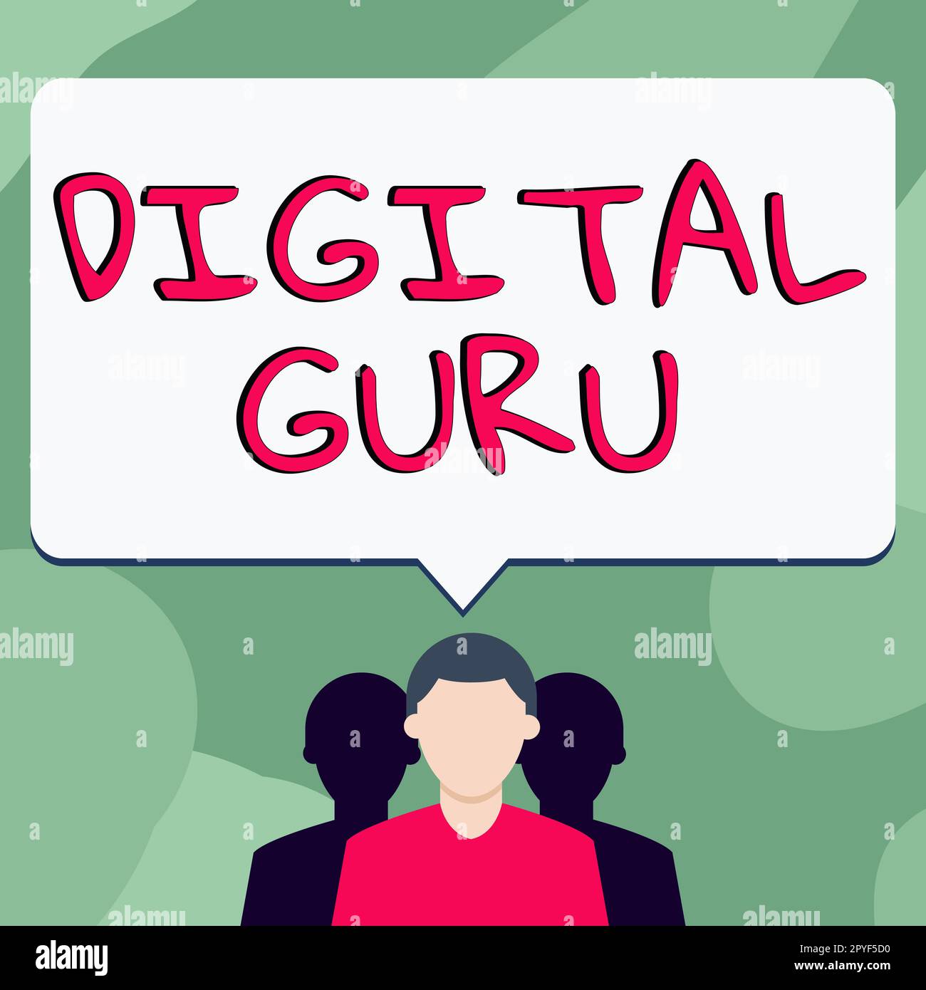 Conceptual caption Digital Guru. Internet Concept teacher and ...