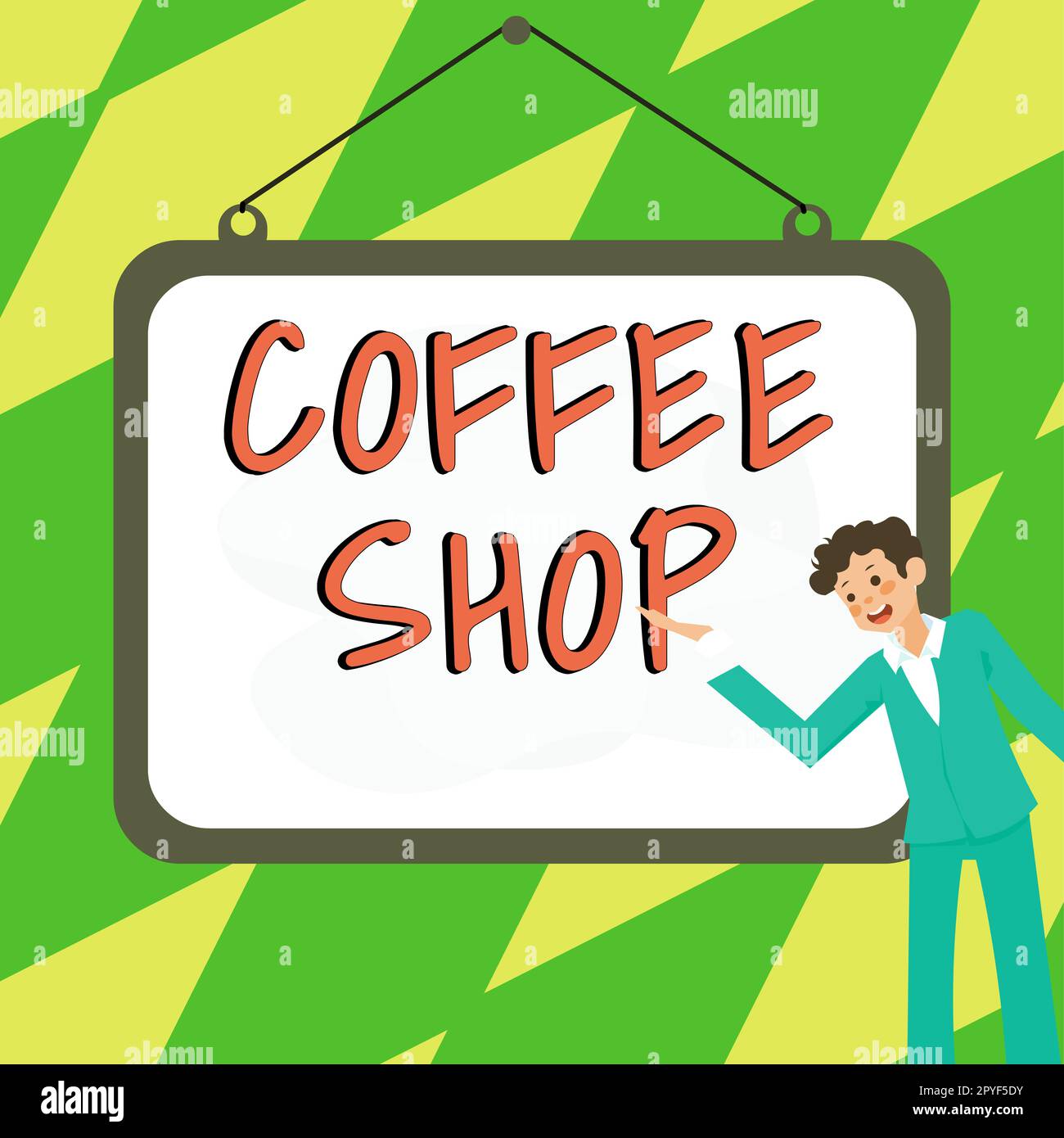 Text caption presenting Coffee Shop. Business showcase small informal ...