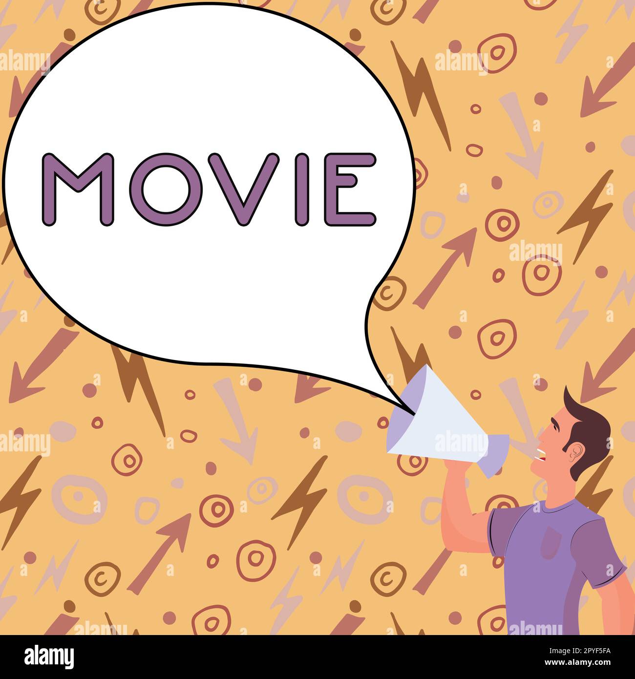 Sign displaying Movie. Business overview Cinema or television film ...