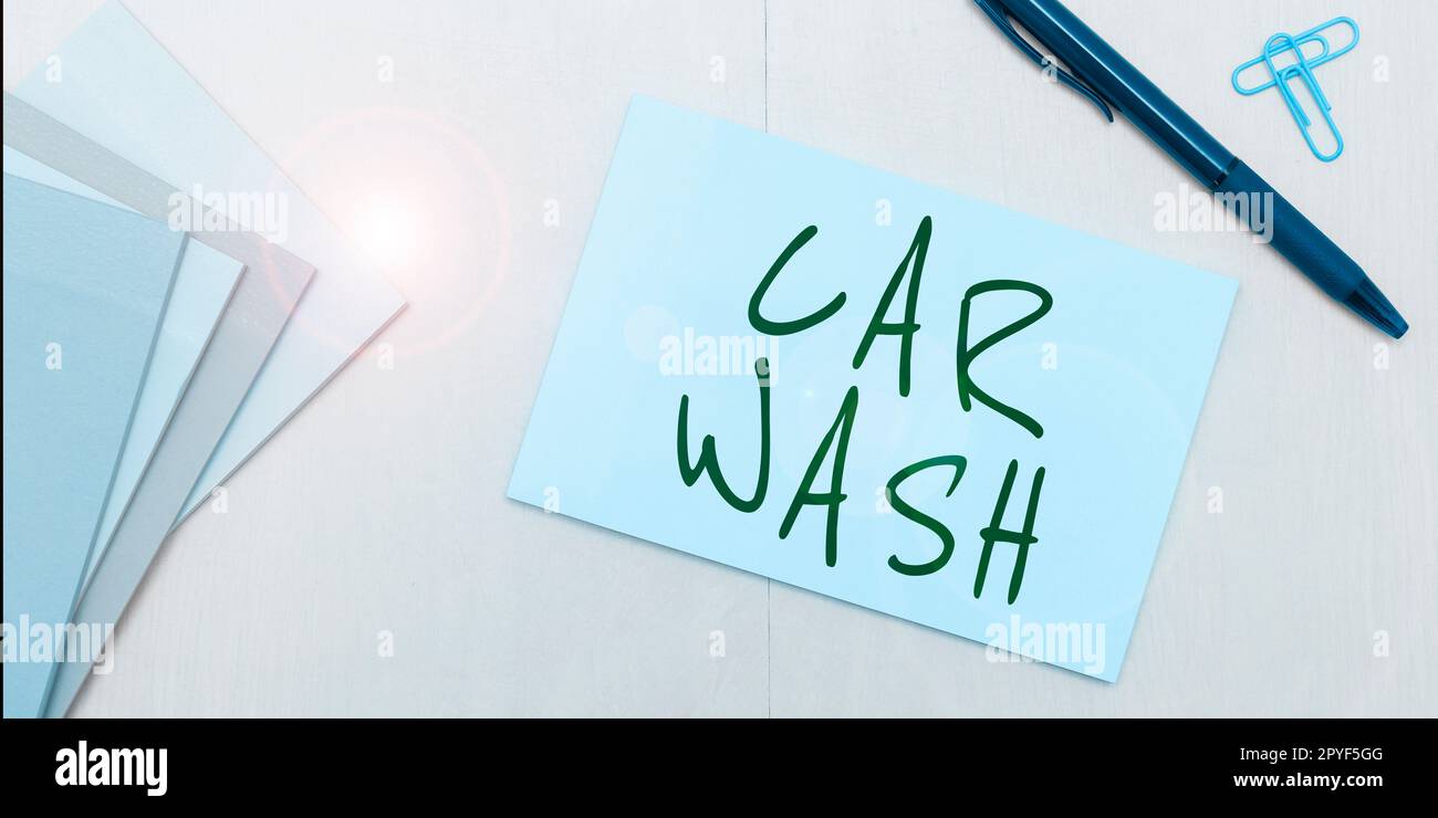 Text showing inspiration Car Wash. Business idea a building containing ...