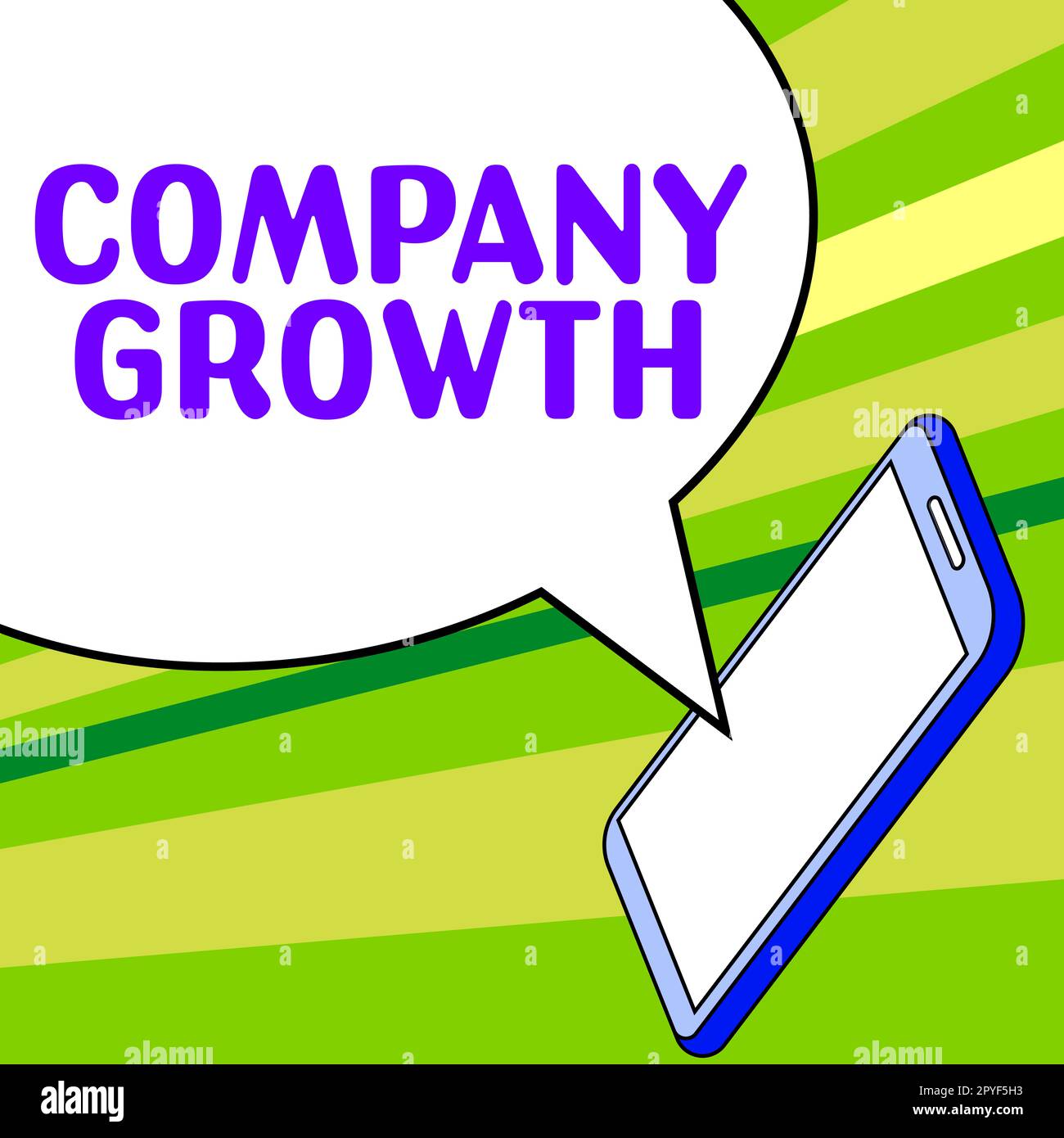 Writing displaying text Company Growth. Business overview a long-term ...