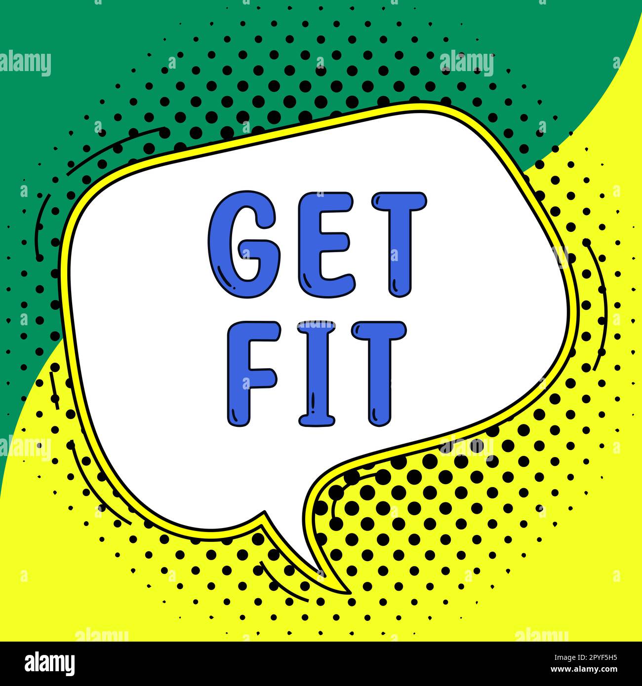 Conceptual caption Get Fit. Business showcase right size or shape for ...