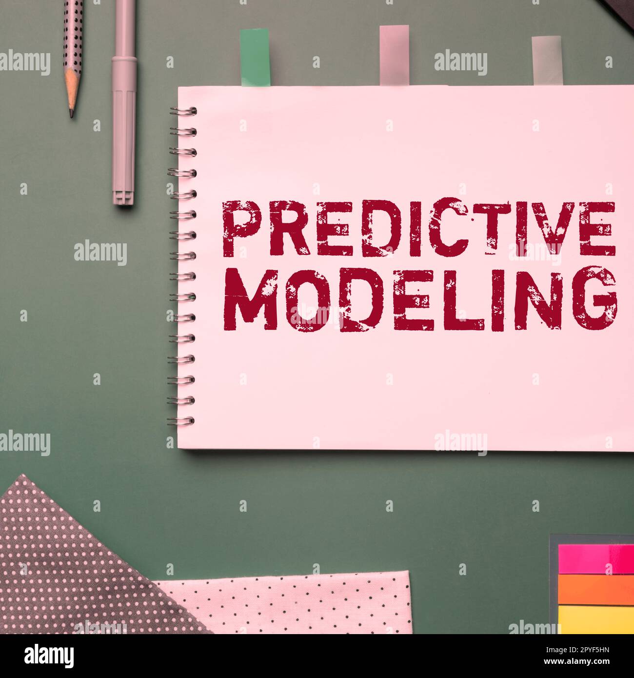 Text sign showing Predictive Modeling. Conceptual photo maintenance strategy driven by ...