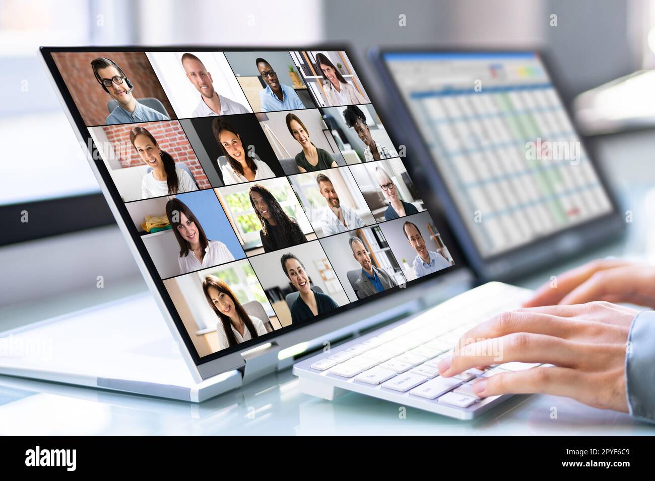 African Woman Video Conference Business Call Stock Photo - Alamy