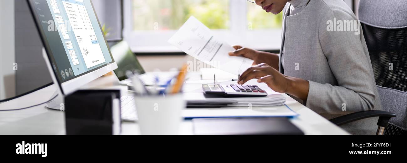 Accountant using electronic bill hi-res stock photography and images ...