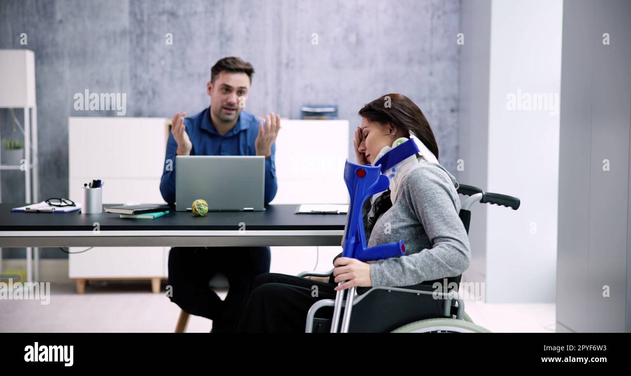 Worker Injury And Disability Compensation Stock Photo - Alamy