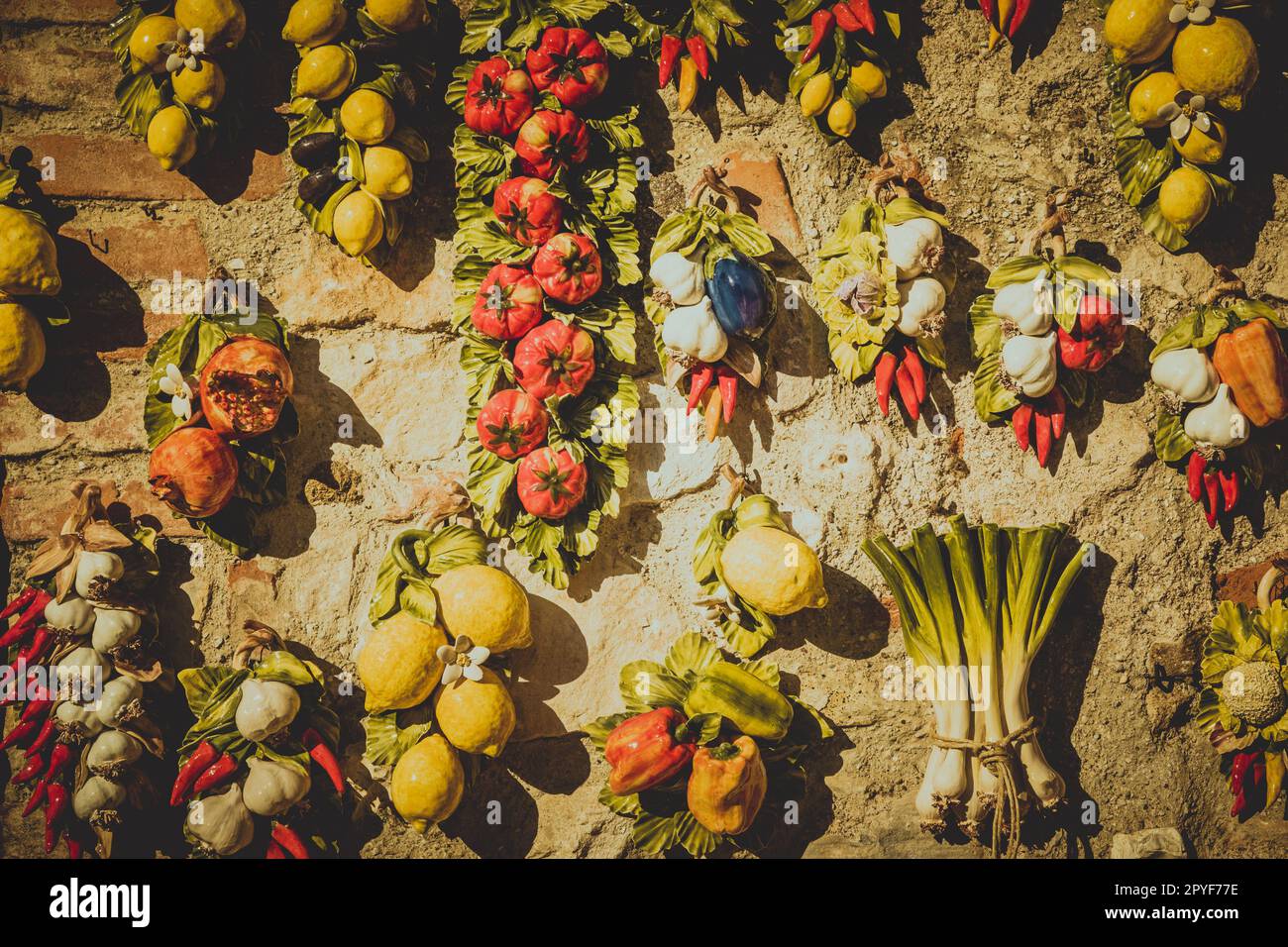 Vintage ceramic decorative sculpture collection in south of Italy ...