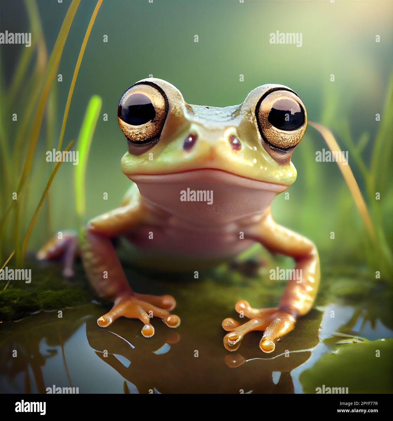 Realistic frog hi-res stock photography and images - Alamy