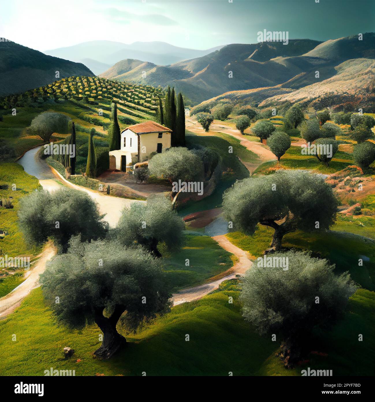 Italian olive farm Stock Photo - Alamy