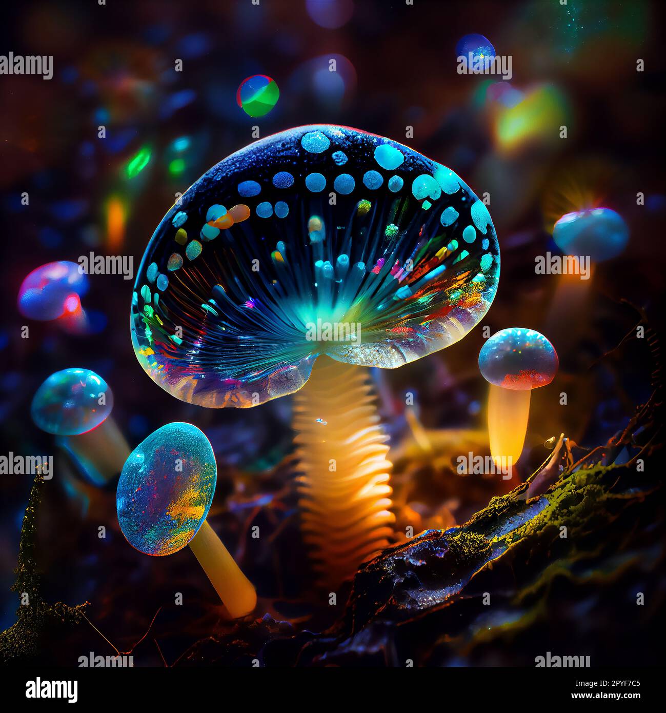 Magic mushrooms illustration hi-res stock photography and images - Alamy