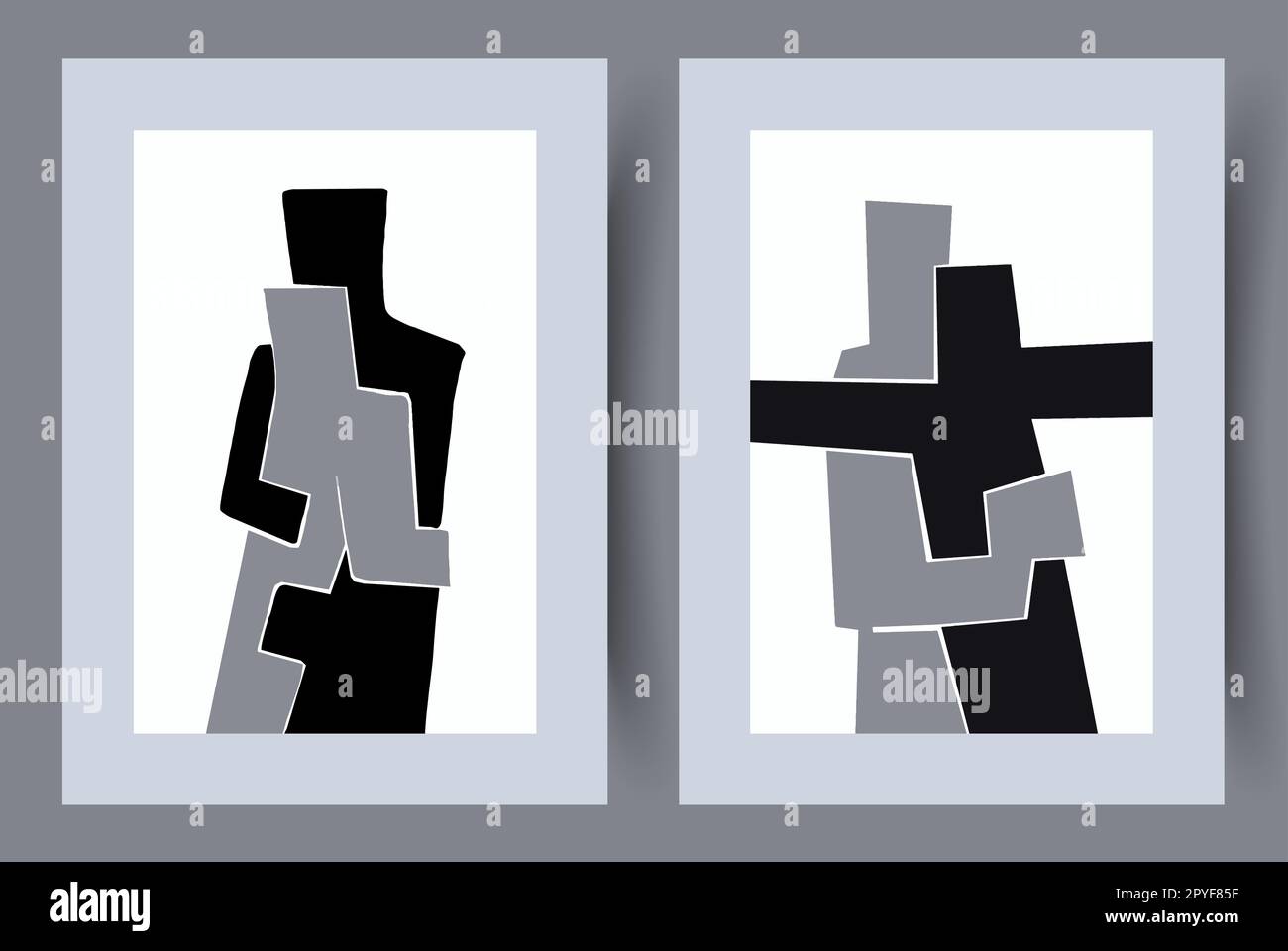 Portrait people embrace friendship wall art print. Printable minimal ...