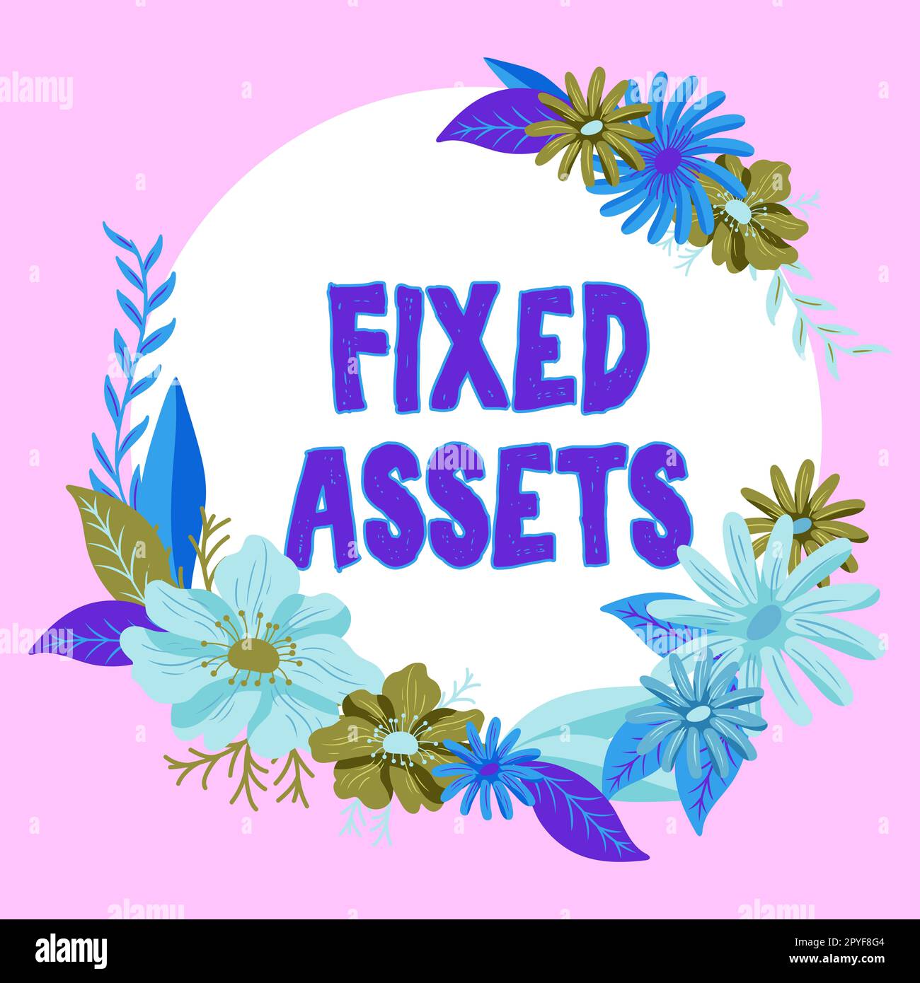 Conceptual display Fixed Assets. Concept meaning long-term tangible ...