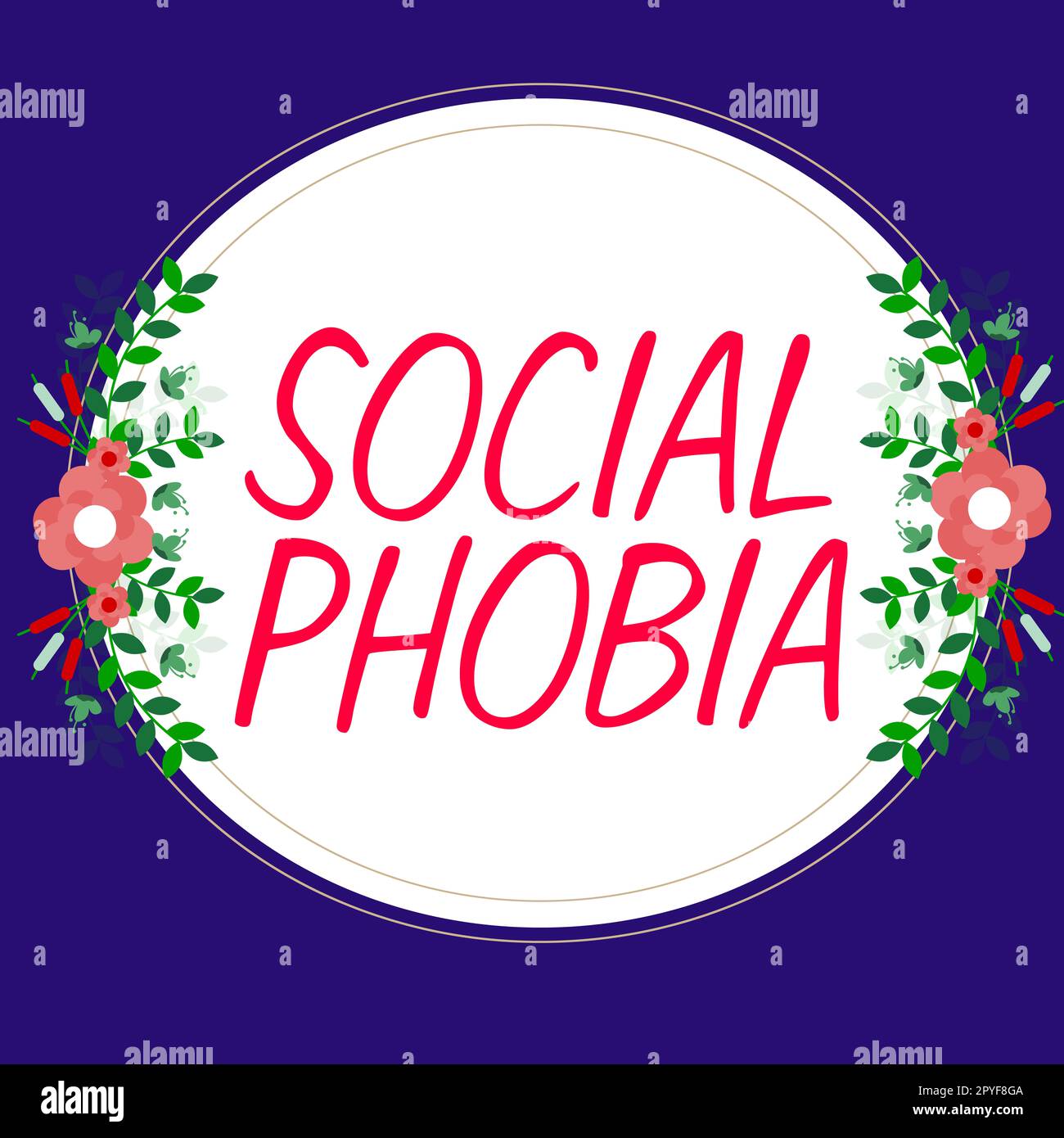 Sign displaying Social Phobia. Internet Concept overwhelming fear of ...