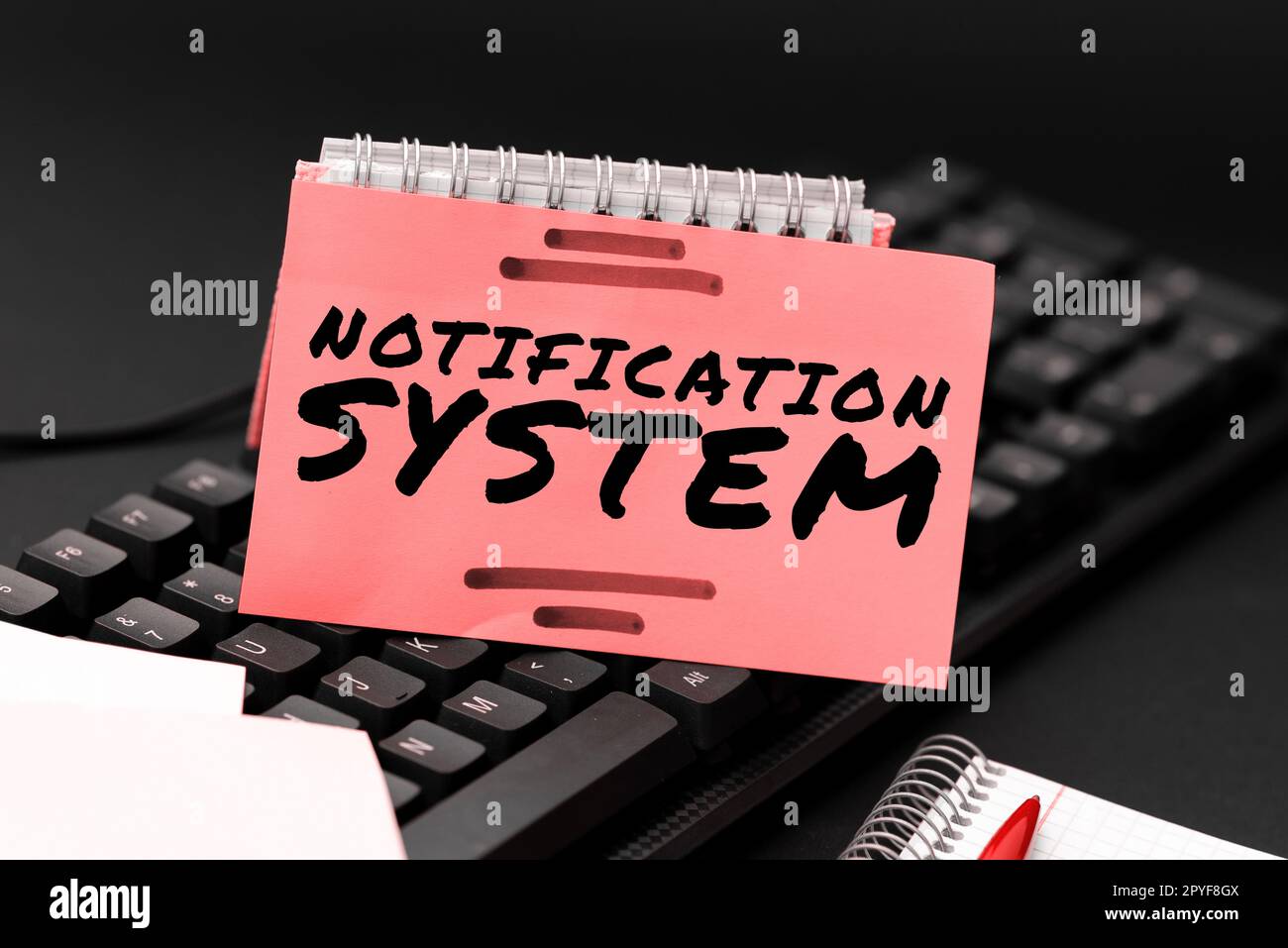 Hand Writing Sign Notification System Word Written On Do Not Forget To Be Connected Social