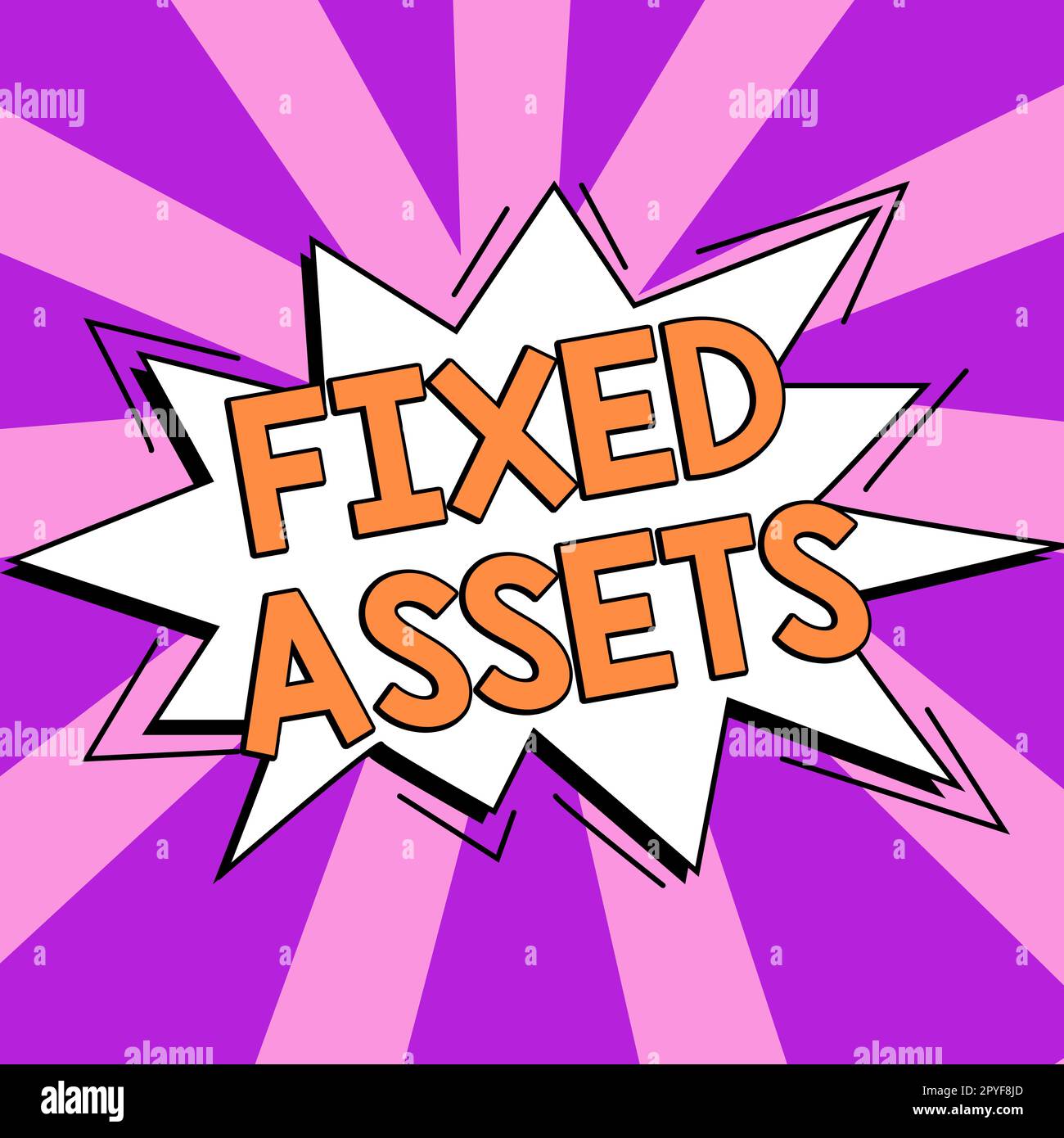 Sign displaying Fixed Assets. Business idea long-term tangible piece of ...