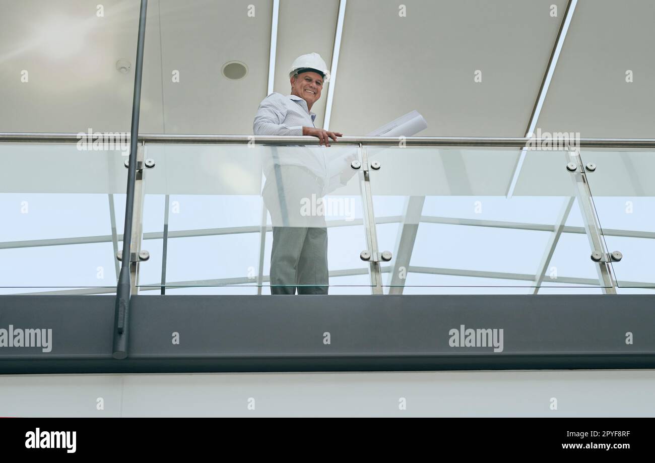 He has all the right ideas. Portrait of a focused professional male ...