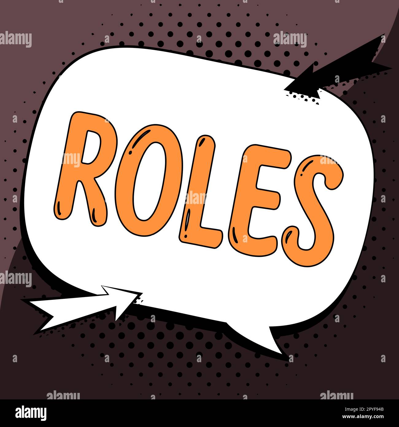 Conceptual caption Roles. Business idea part played by person thing in ...