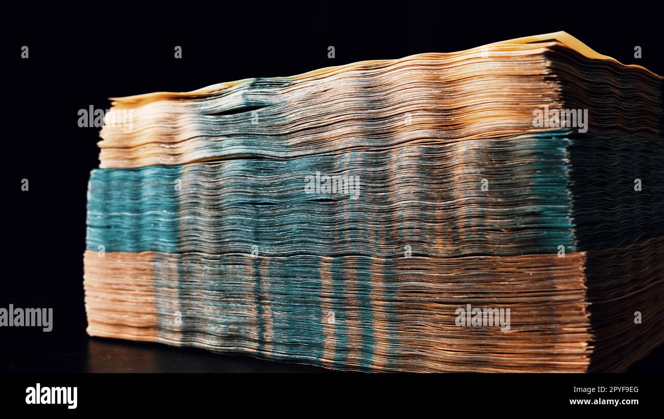 Romanian LEI Currency Banknote. RON Money European Currency Stock Photo ...