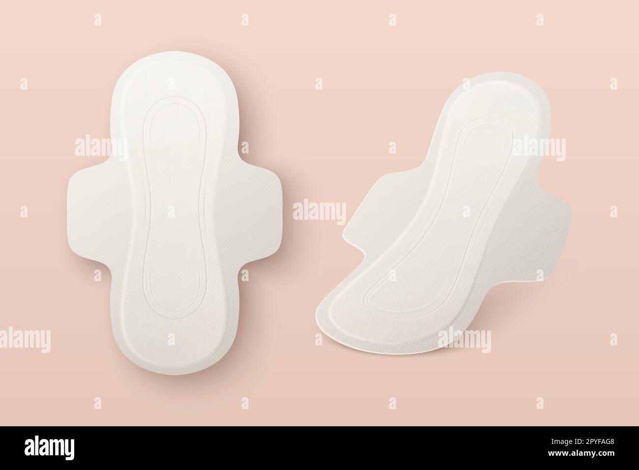 Vector 3d Realistic Menstrual Hygiene Products - Sanitary Pad Icon Set ...