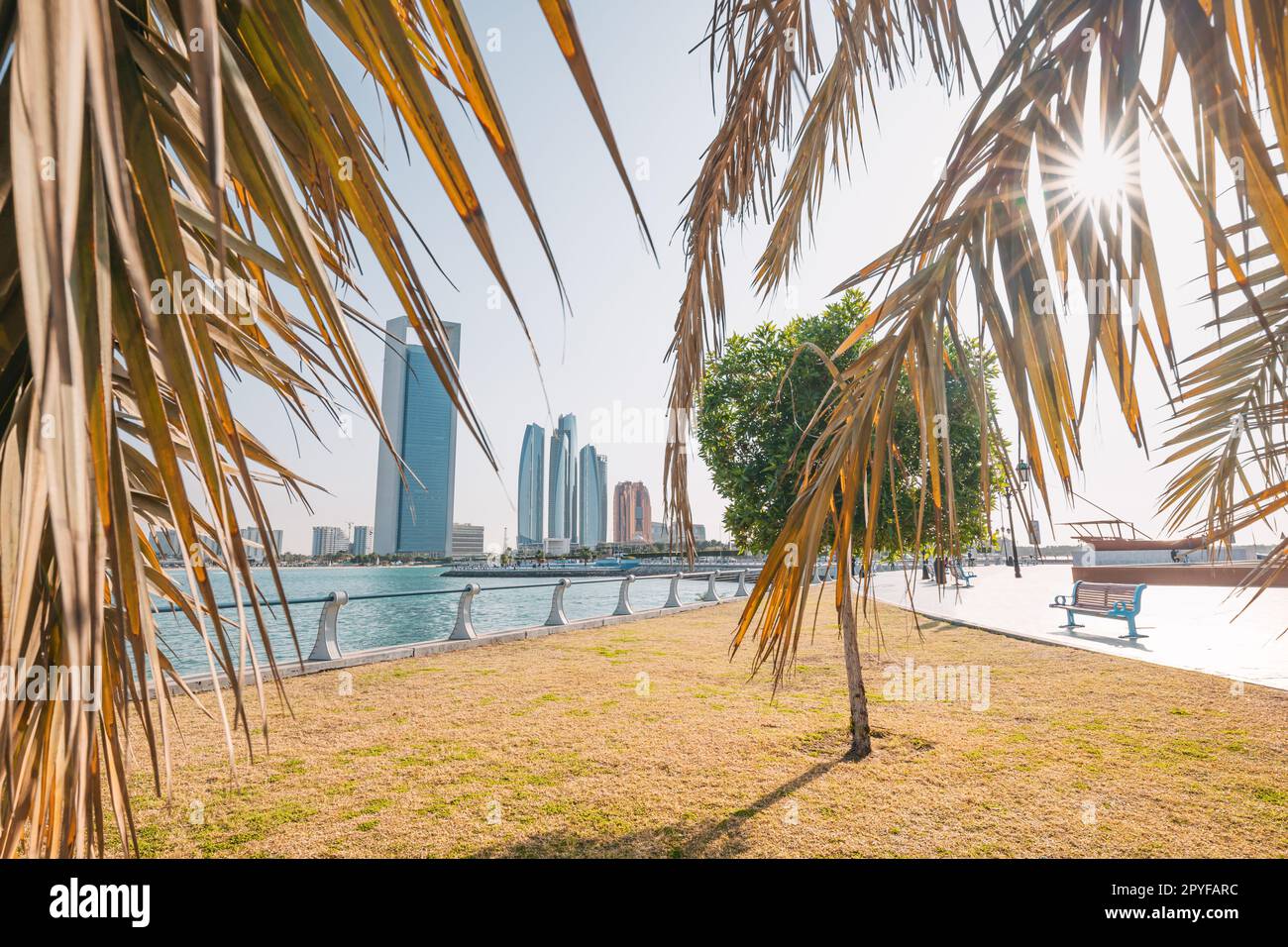 park in Abu Dhabi is a lush green oasis nestled amidst the towering ...