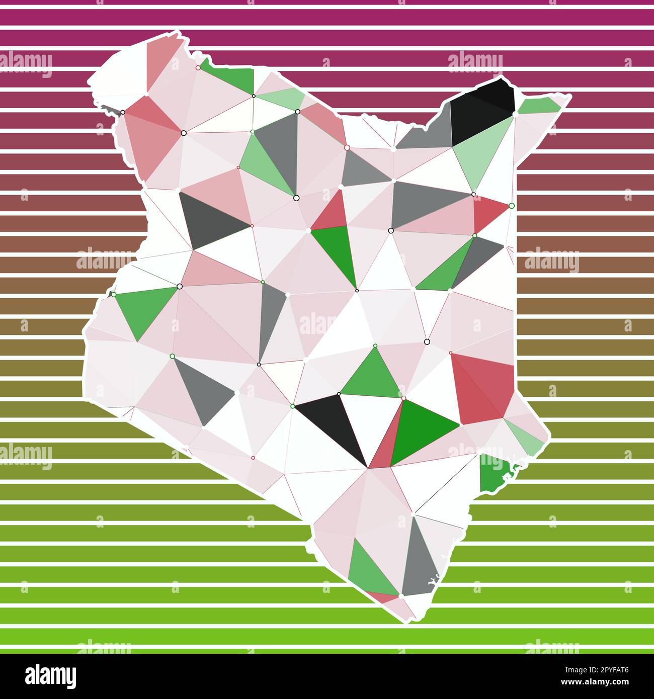 Kenya vector illustration. Kenya design on gradient stripes background ...