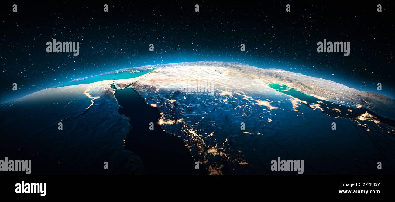 Red sea, Saudi Arabia. Elements of this image furnished by NASA. 3d ...