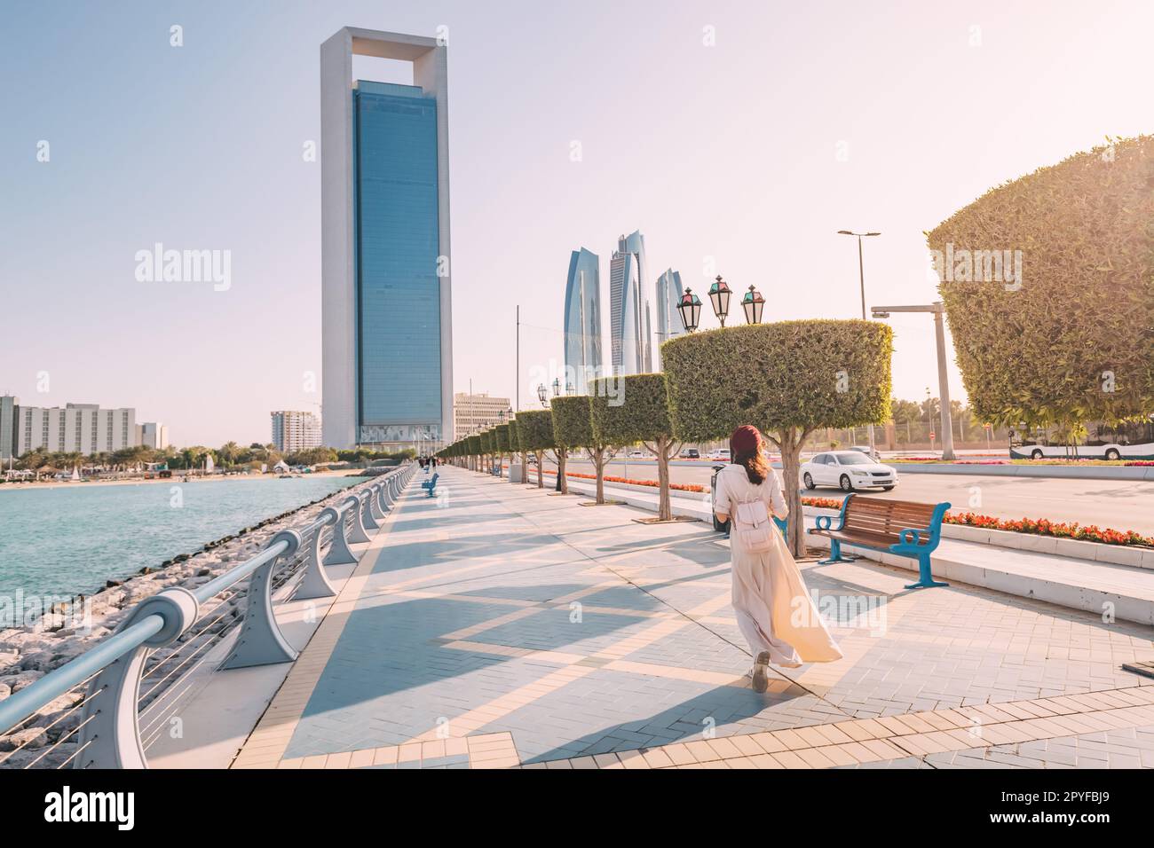Corniche abu dhabi walking hi-res stock photography and images - Alamy