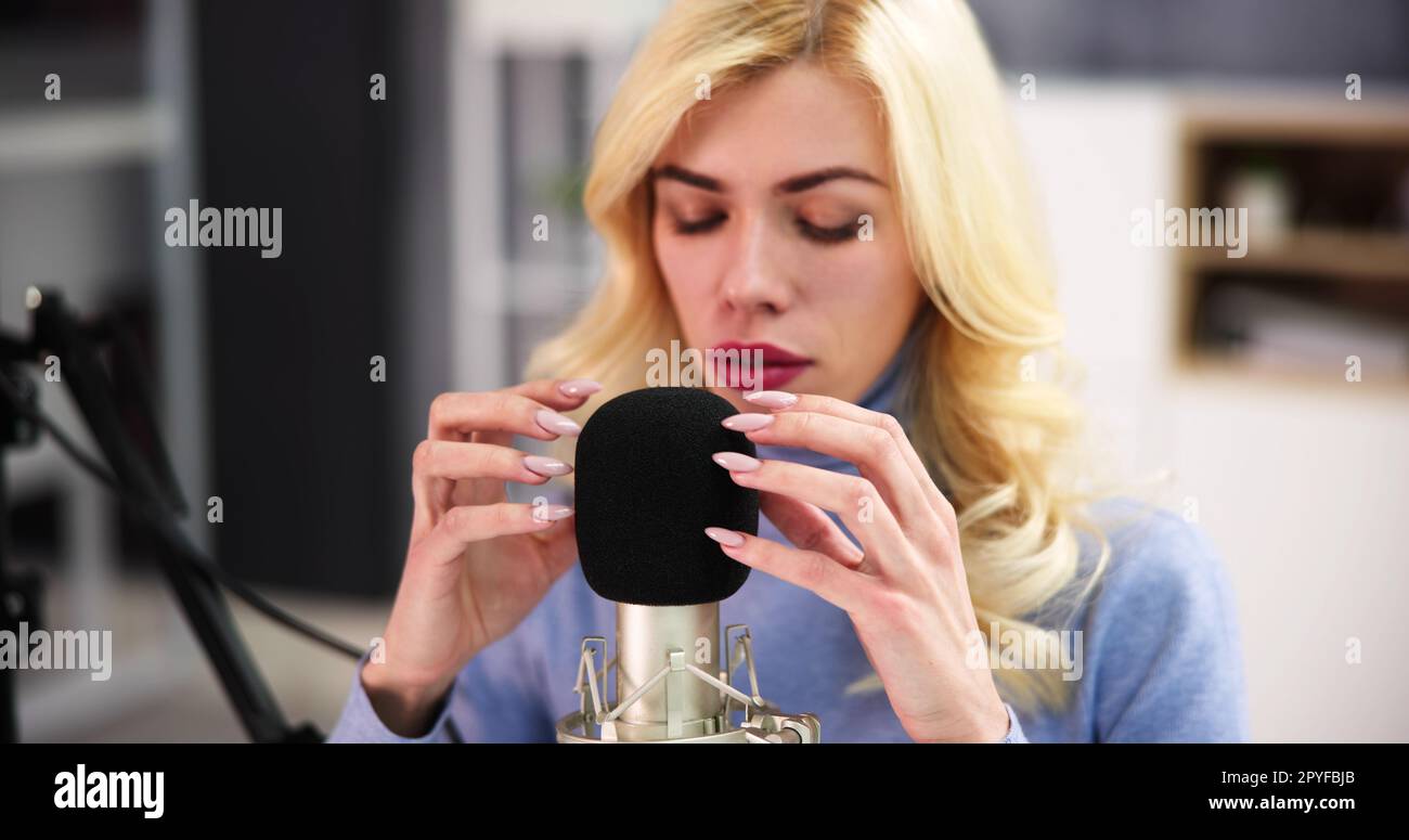 ASMR. Autonomic Sensory Meridian Response Stock Photo - Alamy