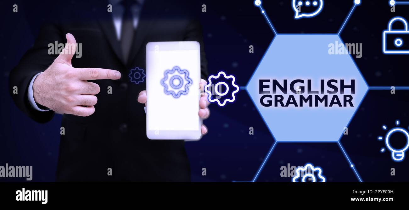 Inspiration showing sign English Grammar. Business showcase courses ...