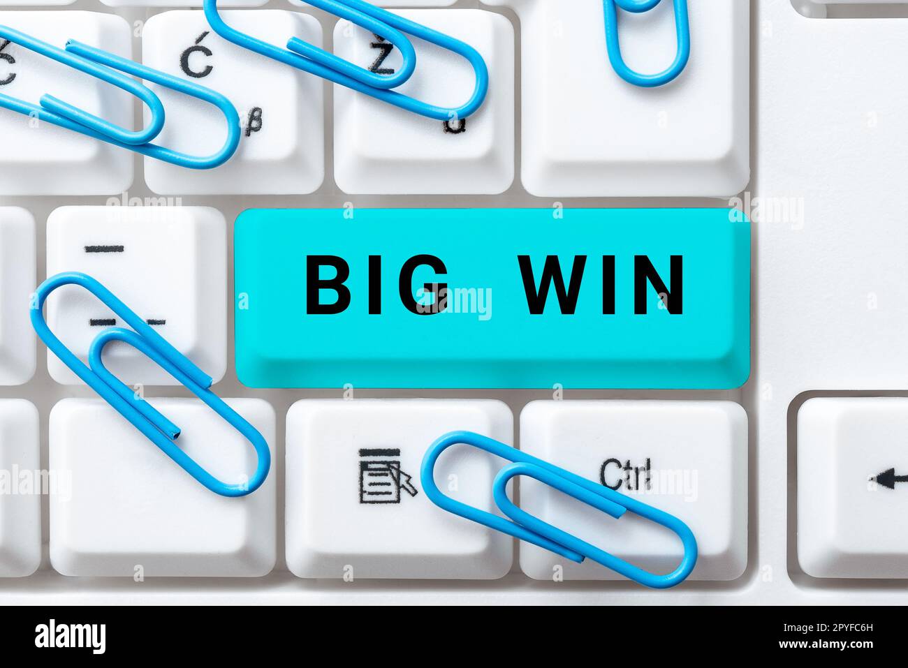 Hand writing sign Big Win. Concept meaning having won an important ...