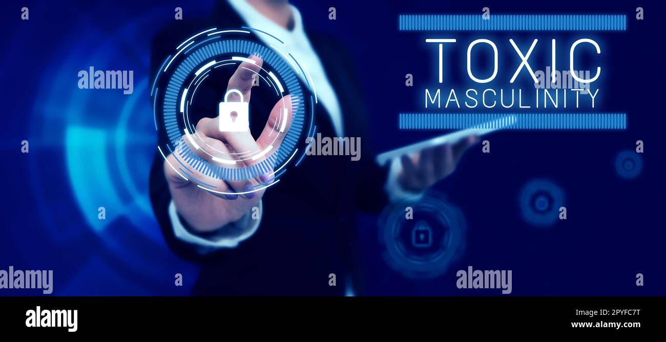 Conceptual display Toxic Masculinity. Business overview describes ...
