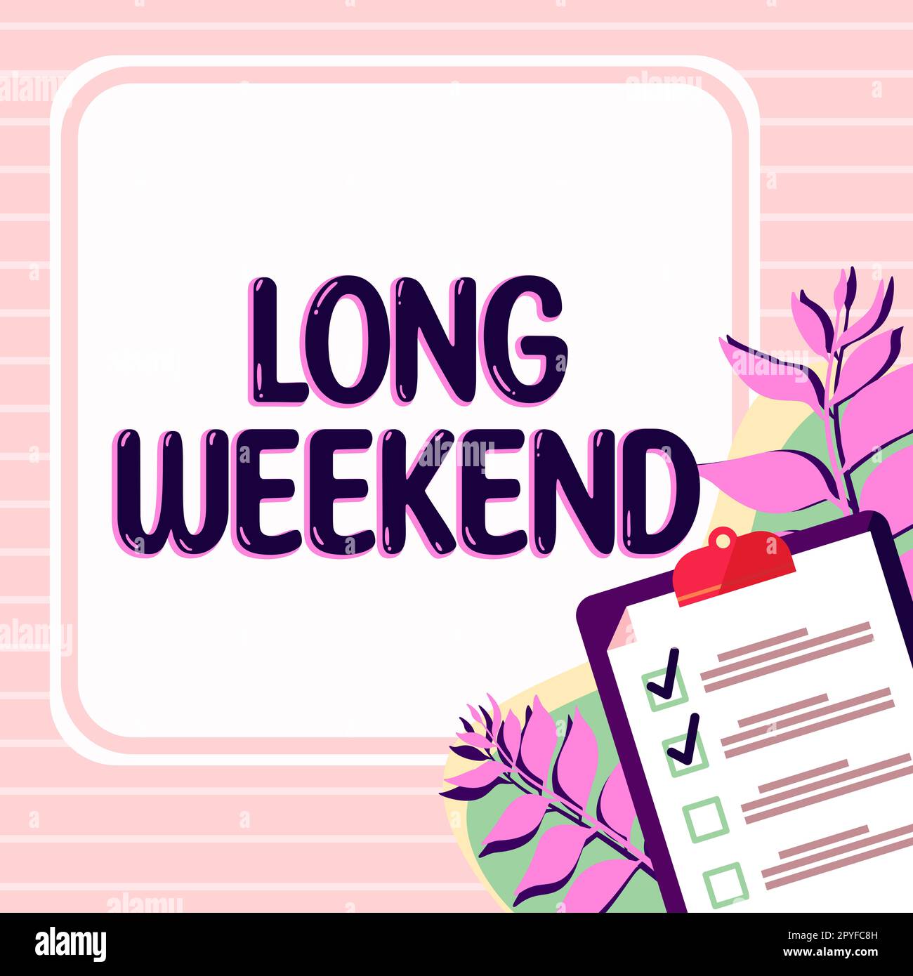 Hand writing sign Long Weekend. Business showcase prolonged vacation ...