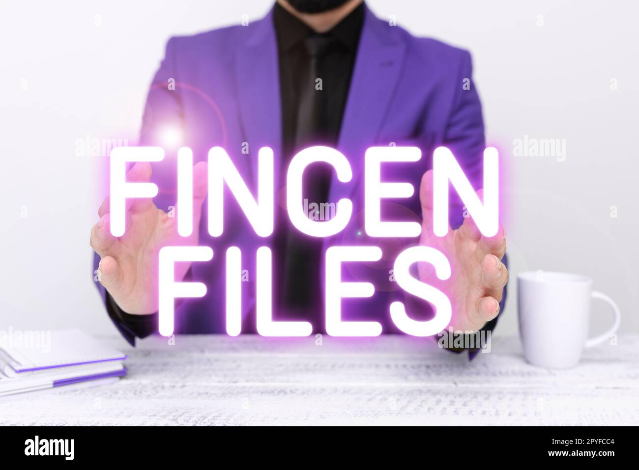 Text caption presenting Fincen Files. Business approach Transactions in ...