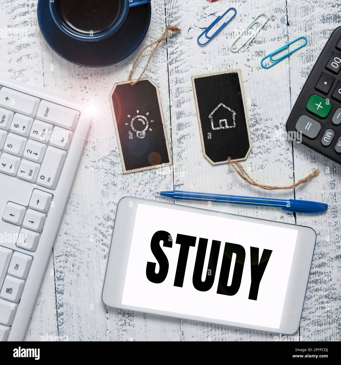 Text sign showing Study. Word Written on devotion of time and attention ...