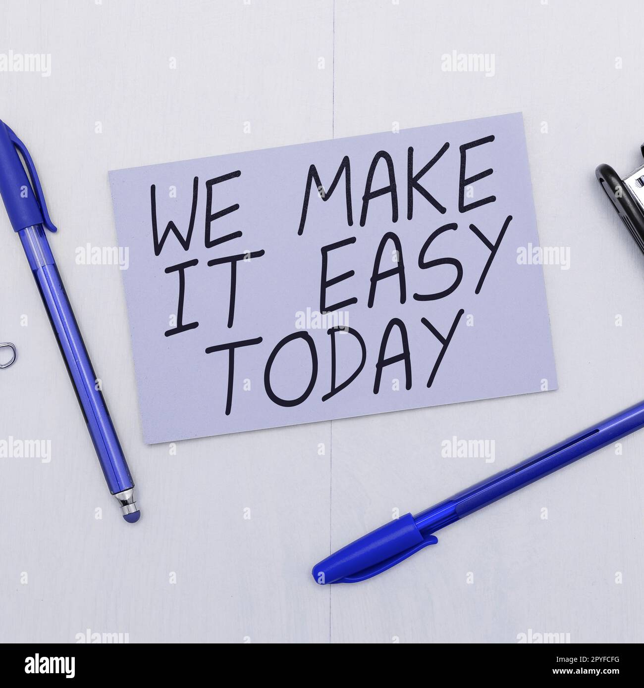 Text showing inspiration We Make It Easy Today. Business overview ...