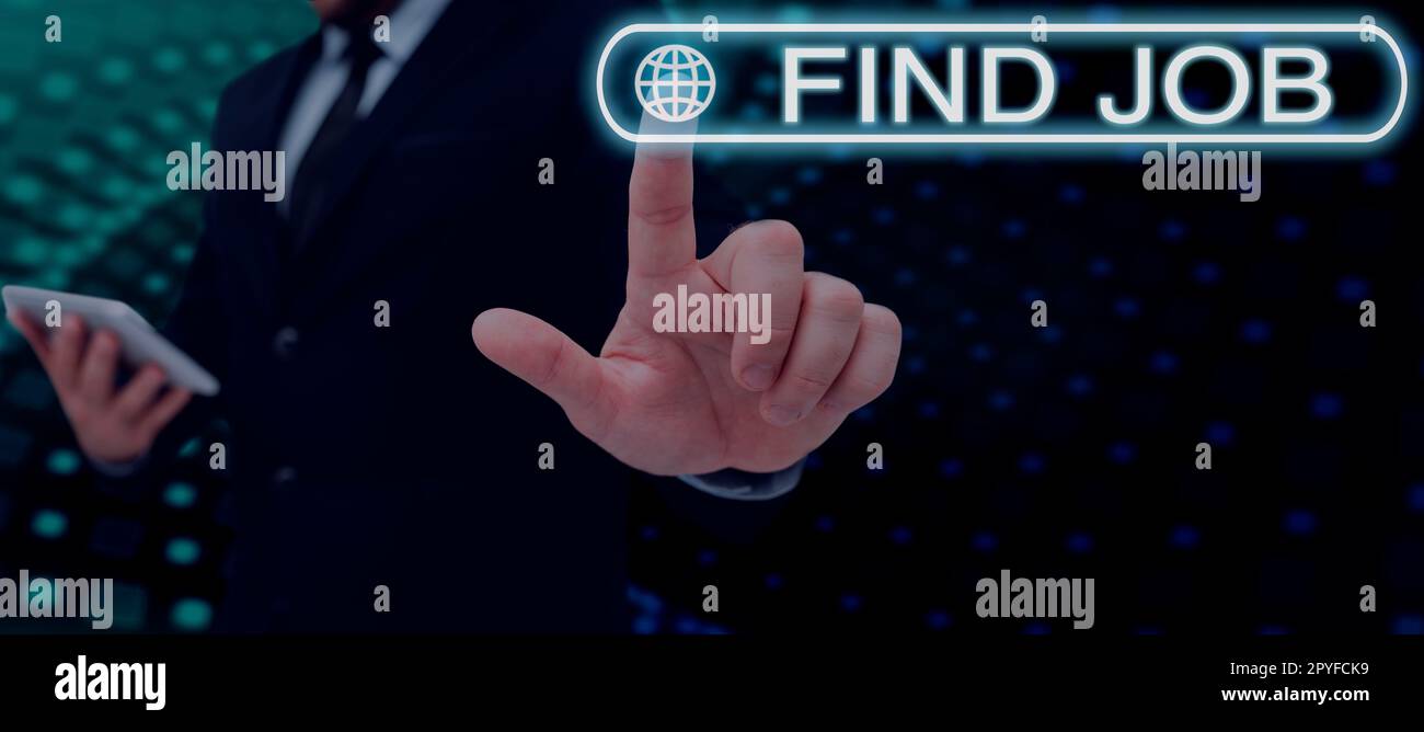 Inspiration showing sign Find Job. Business showcase An act of person ...