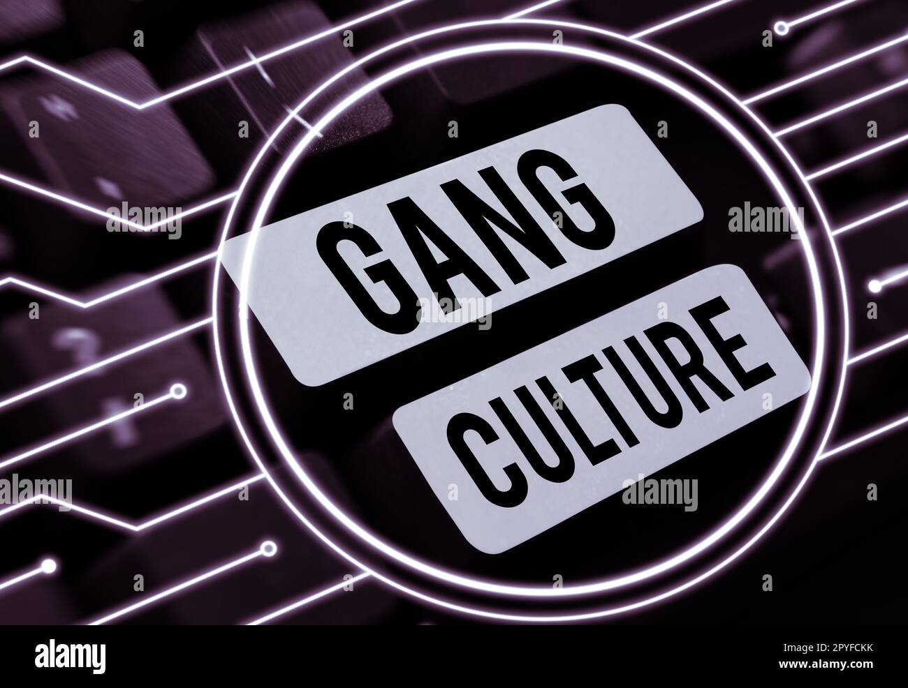 Sign displaying Gang Culture. Conceptual photo particular organization ...