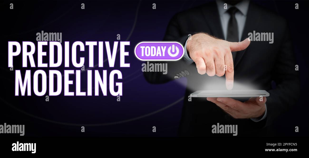 Sign displaying Predictive Modeling. Concept meaning maintenance strategy driven by predictive ...