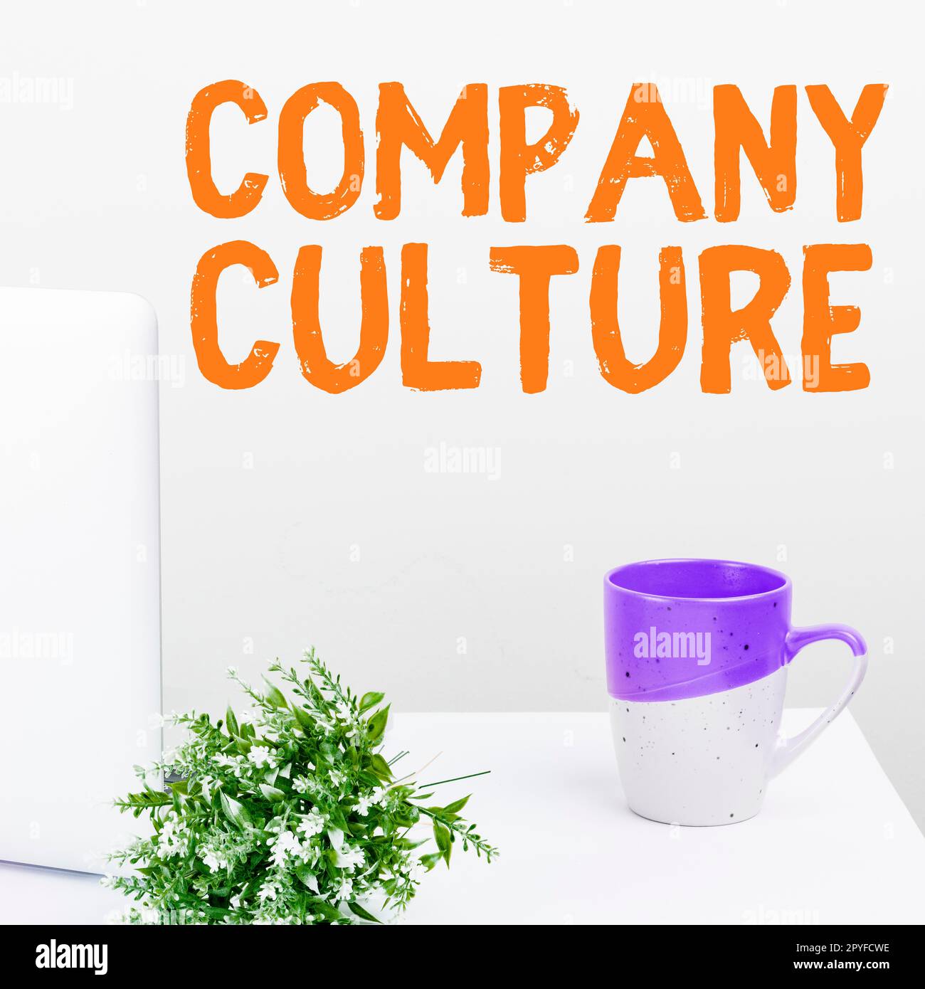 Sign displaying Company Culture. Concept meaning The environment and ...
