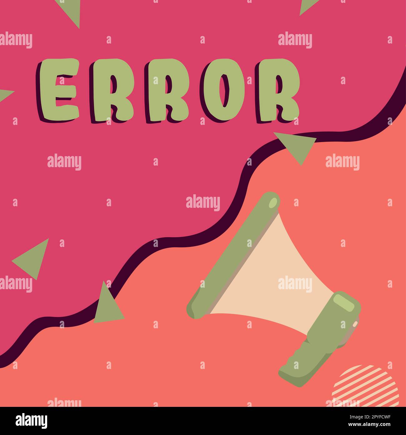 Conceptual caption Error. Business showcase mistake Condition of being ...