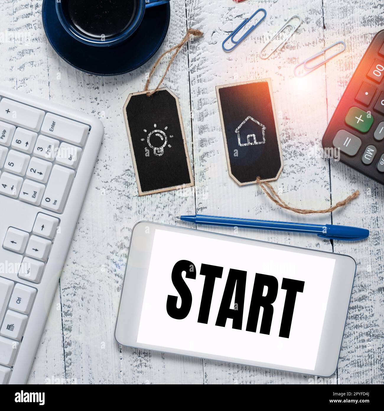 Text showing inspiration Start. Concept meaning begin or be reckoned ...