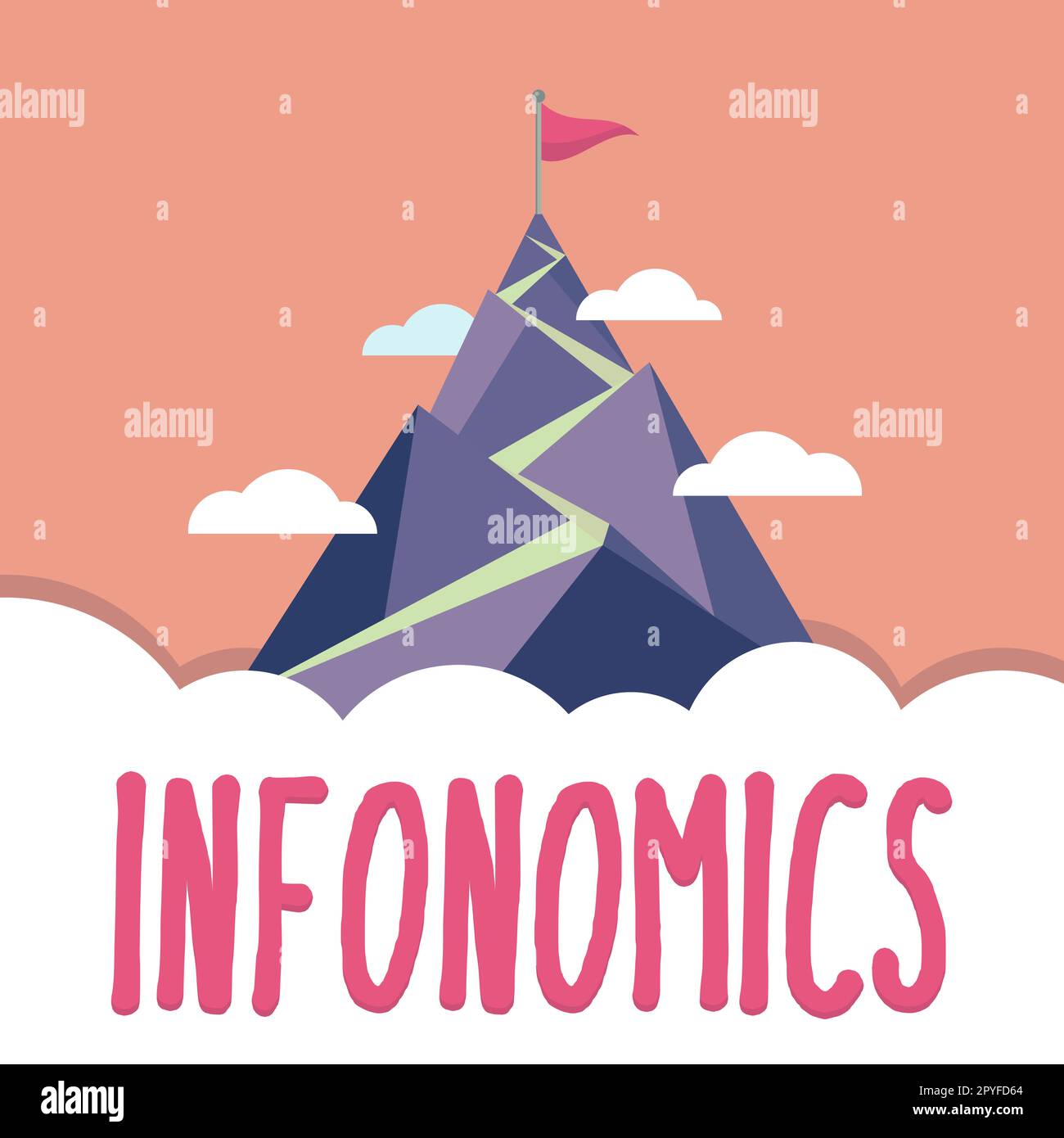 Sign displaying Infonomics. Business overview visual image used to ...