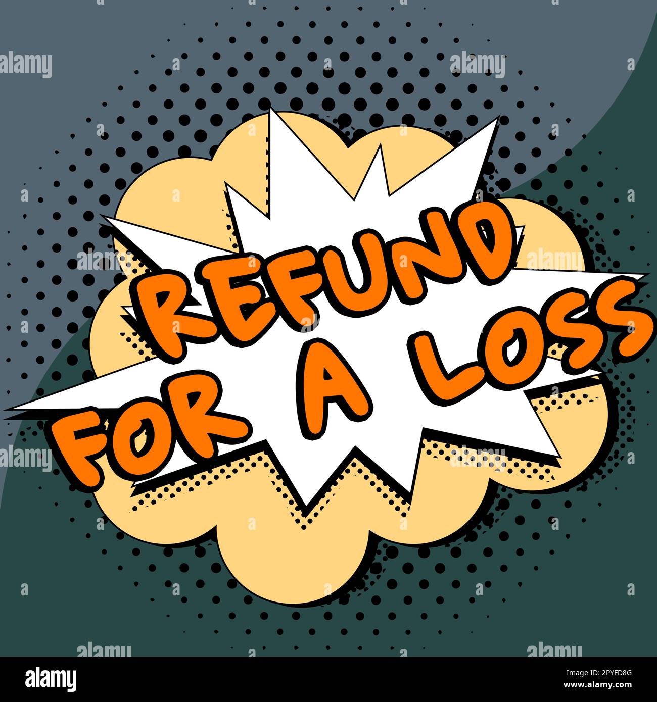 Writing displaying text Refund For A Loss. Word Written on pay back ...