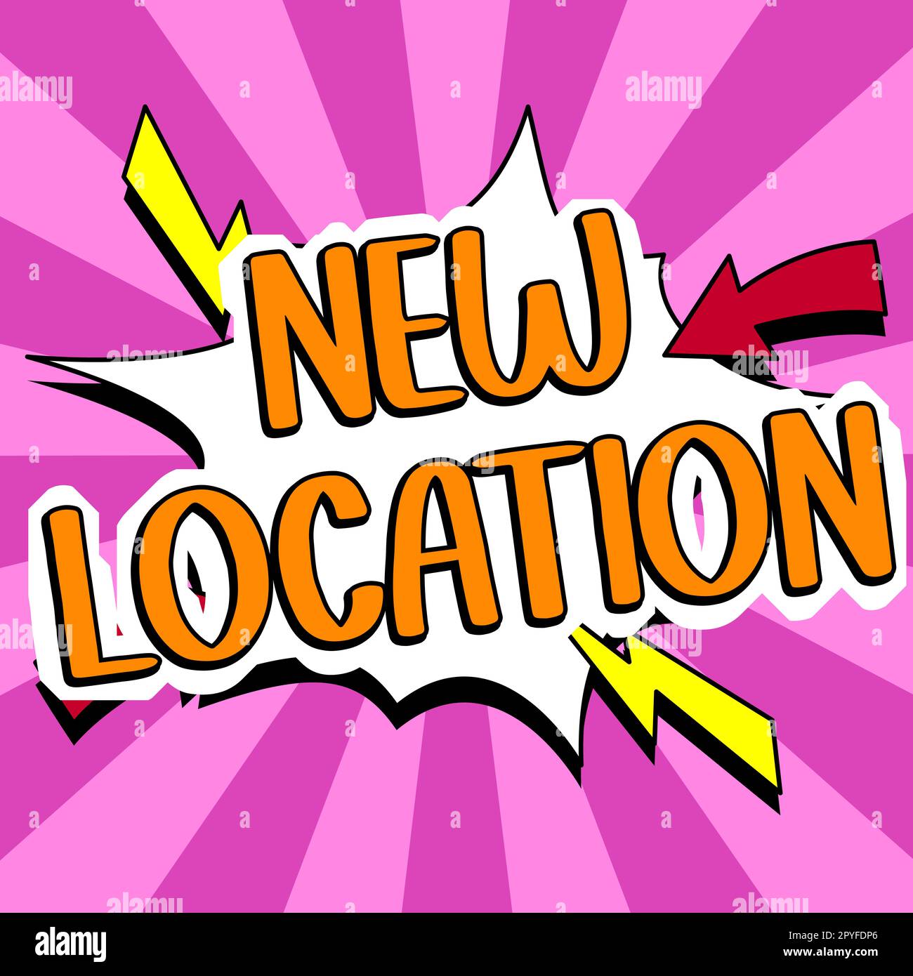 Inspiration showing sign New Location. Business showcase Get located on a new place and ...