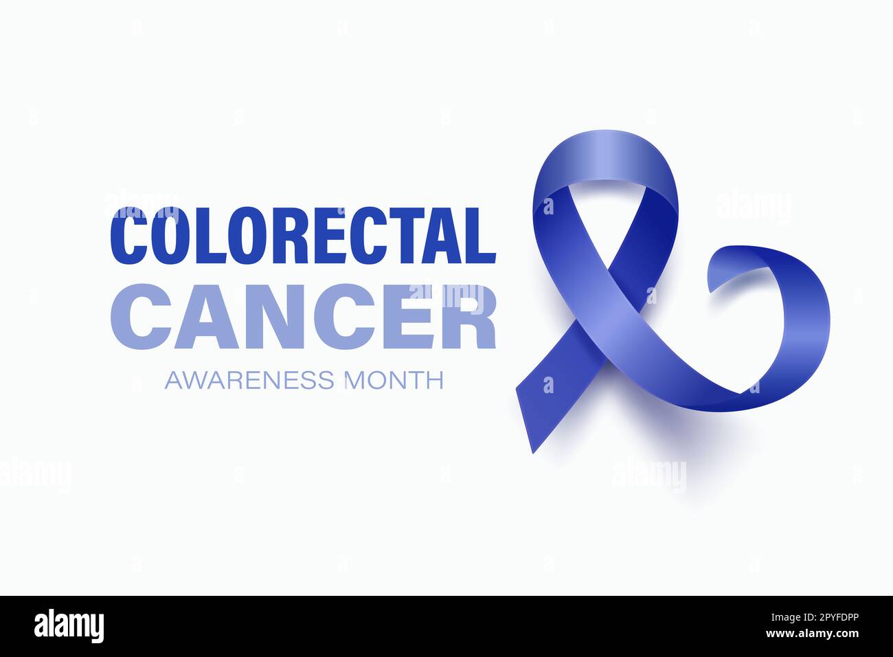Colorectal Cancer Banner, Card, Placard with Vector 3d Realistic Dark ...