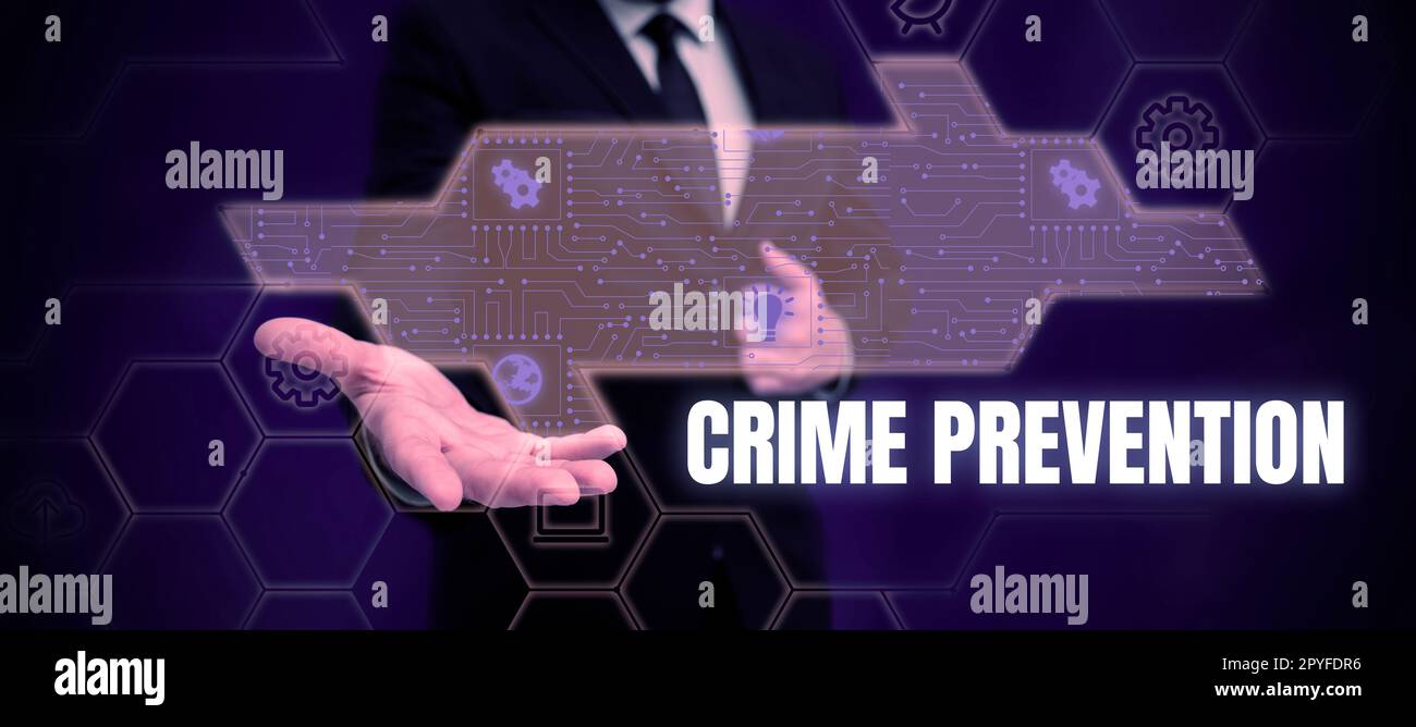 Conceptual caption Crime Prevention. Business approach Federal Offense ...