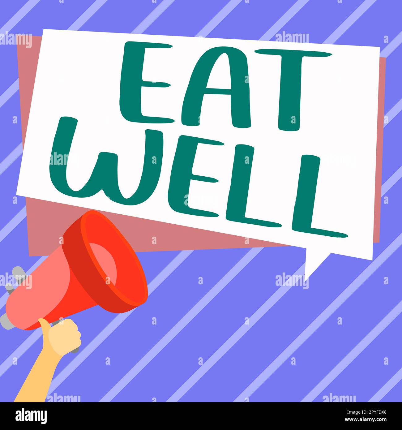 Conceptual display Eat Well. Concept meaning Practice of eating only ...