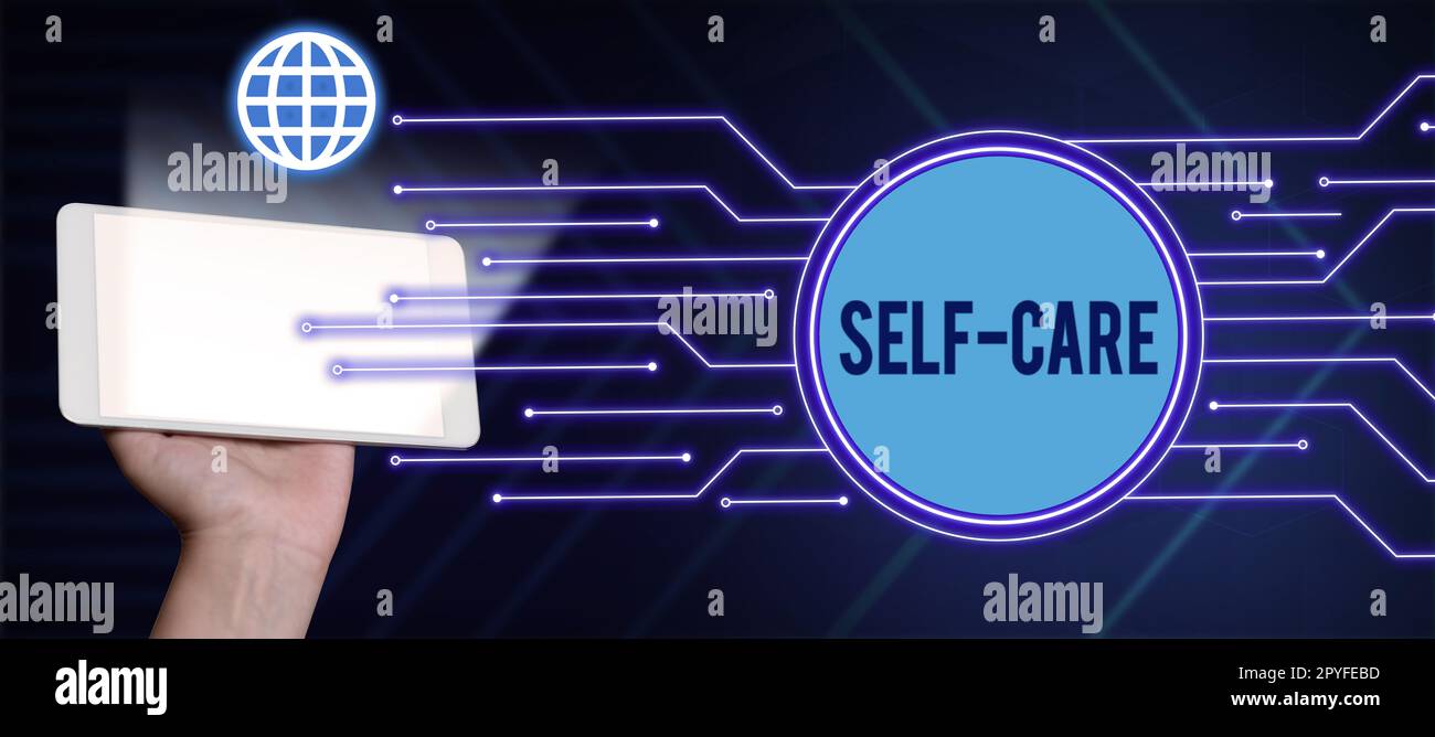 Handwriting text Self Care, Internet Concept the practice of taking ...