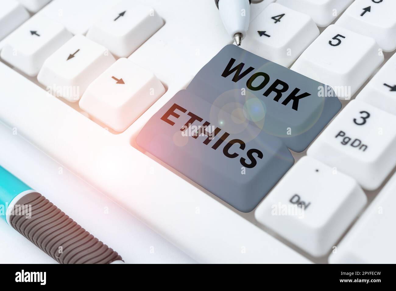 Hand writing sign Work Ethics. Internet Concept A set of values ...